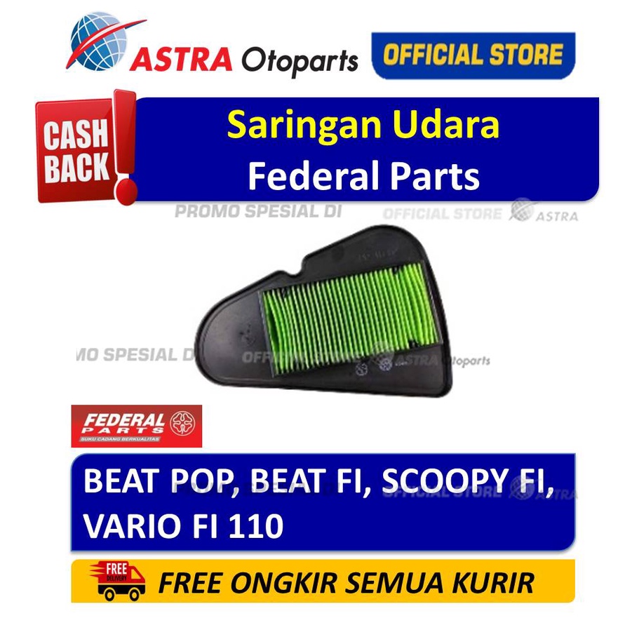 Jual Saringan Udara Federal Parts BEAT POP & FI, SCOOPY FI, VARIO FI ...