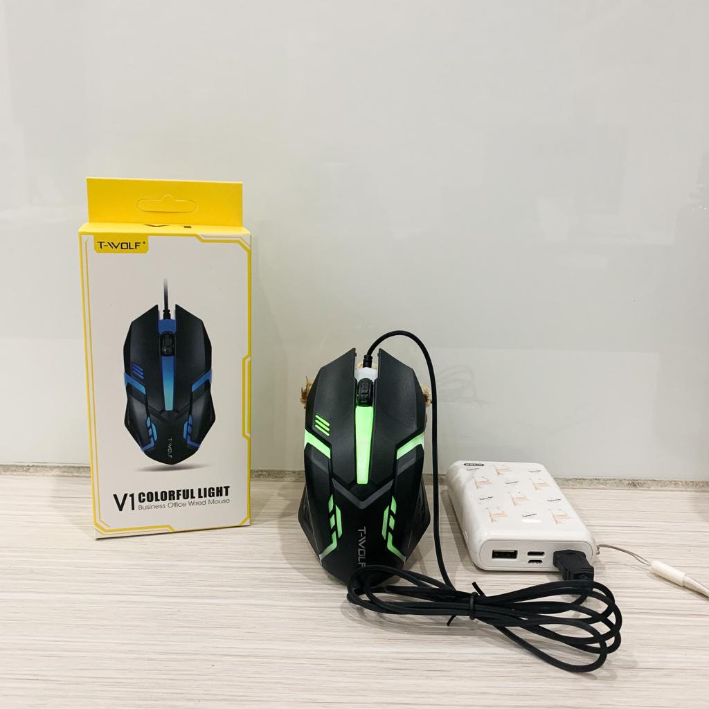 Jual MOUSE KABEL TWOLF V1 / MOUSE TWOLF V1 LED GAMING RGB WITH CABLE ...