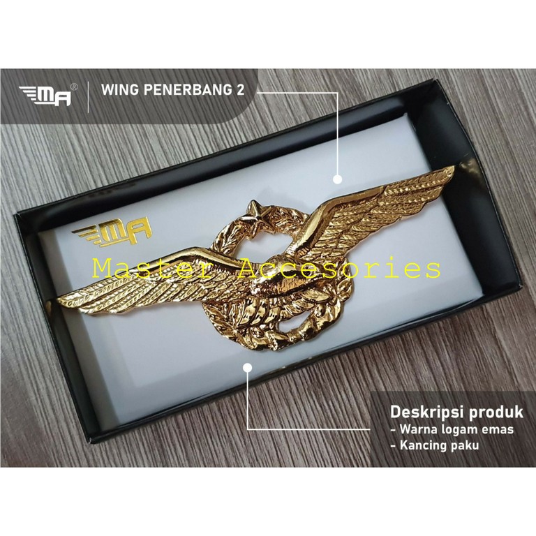 Jual Brivet WING PENERBANG BINTANG SATU PDH / Militer Brivet Pin Wing ...