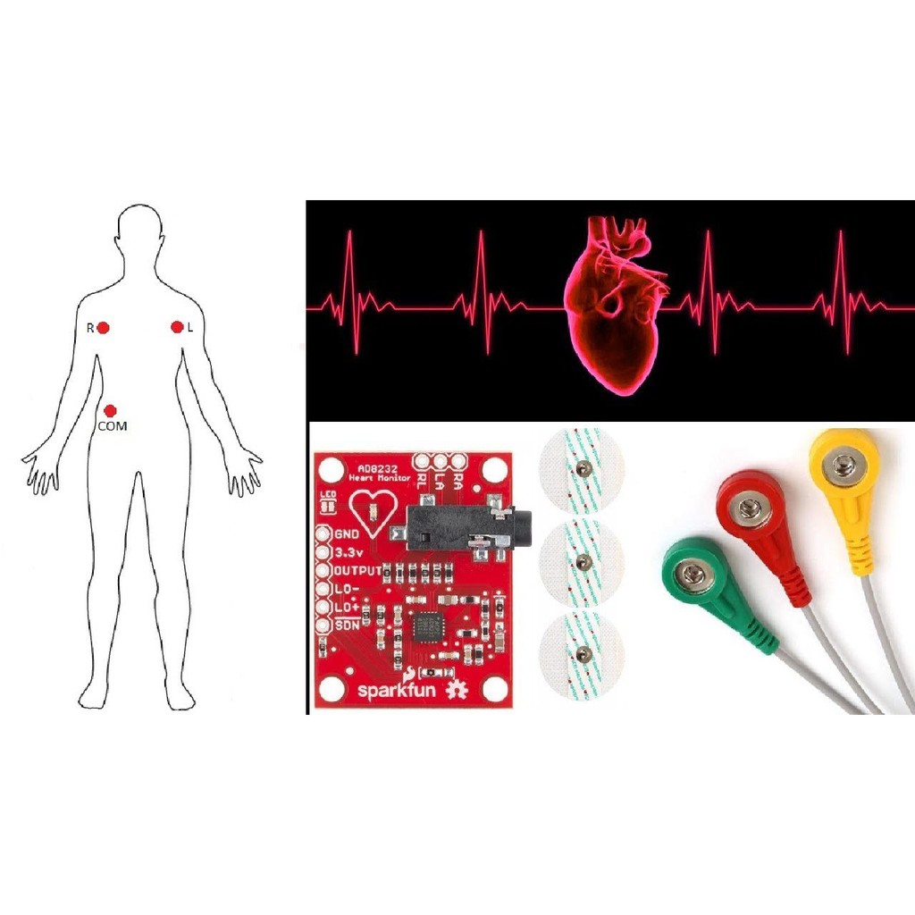 Jual AD8232 ECG Sensor Pulse Heart EKG Monitoring Jantung for Arduino ...