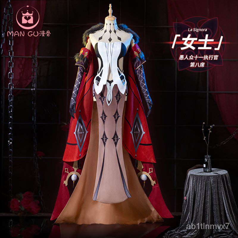 Jual Genshin Impact Cosplay La Signora Costume Carnival Halloween Sexy ...