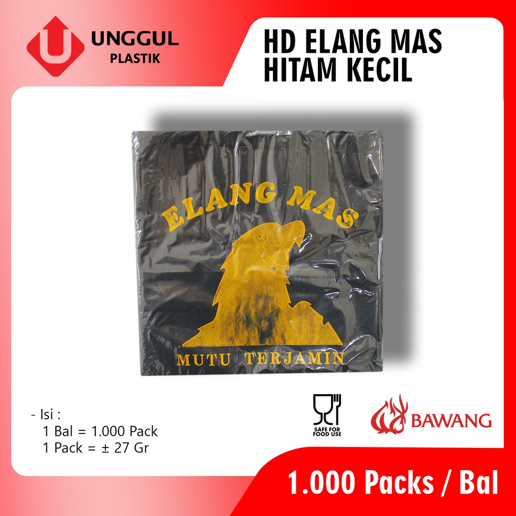 Jual PLASTIK HD HITAM ELANG MAS KUNING (KECIL) / BAL | Shopee Indonesia