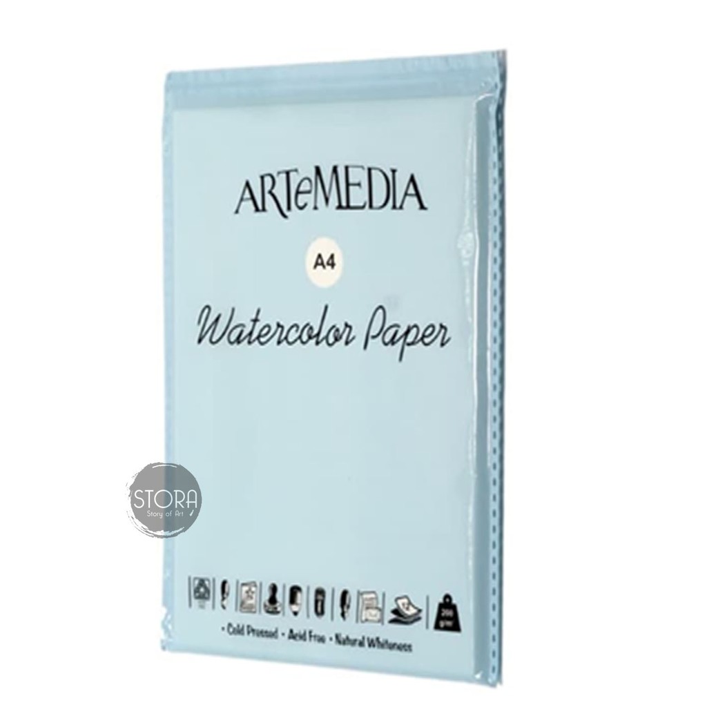 Jual Artemedia Watercolor Paper A4 Kertas Gambar Cat Air | Shopee Indonesia