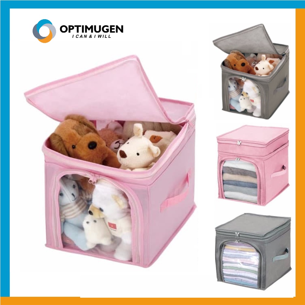 Jual Keranjang Lucu Storage Box 2 Pintu Kecil Foldable Tempat ...