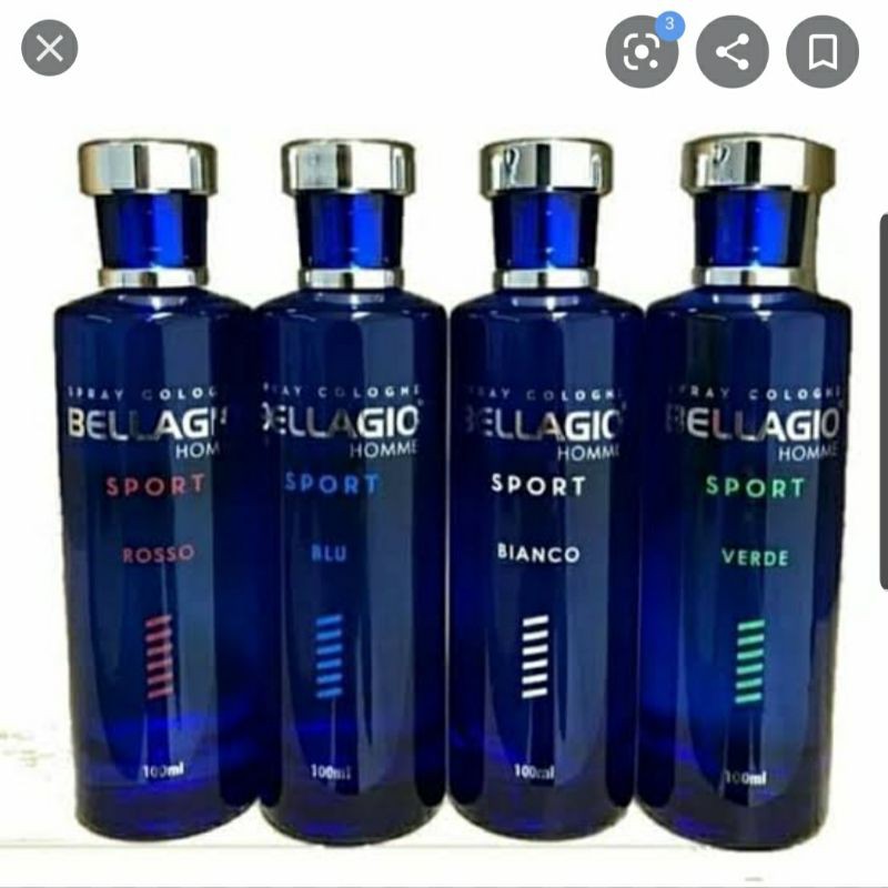 Jual jual parfum cowok bellagio sport 100 ML | Shopee Indonesia
