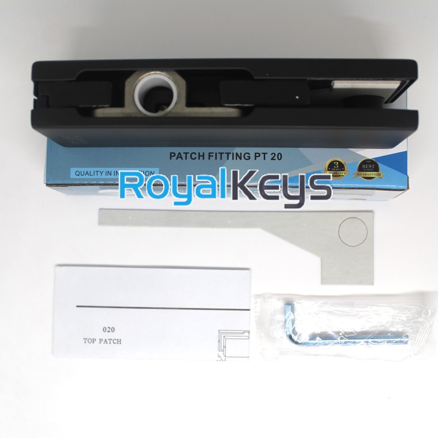 Jual Patch Fitting Davinci PT 20 Hitam Penjepit Engsel Pintu Kaca Atas ...