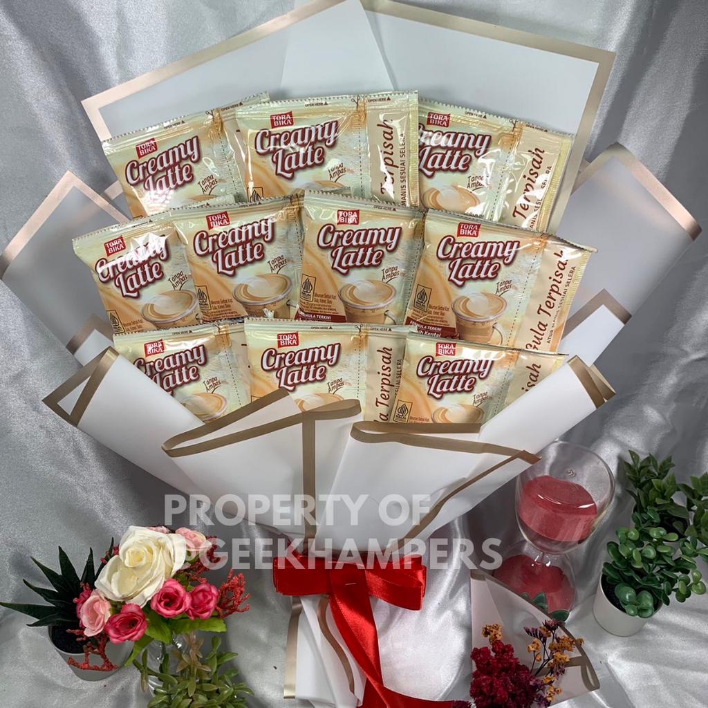 Jual Mini Buket Bouquet Bucket Kopi Torabika Creamy Latte Murah Kado ...