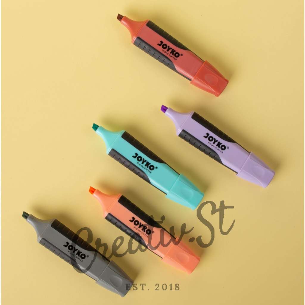 Jual JOYKO Highlighter Penanda Pastel Colour Hl 6 Hl 16 | Shopee Indonesia