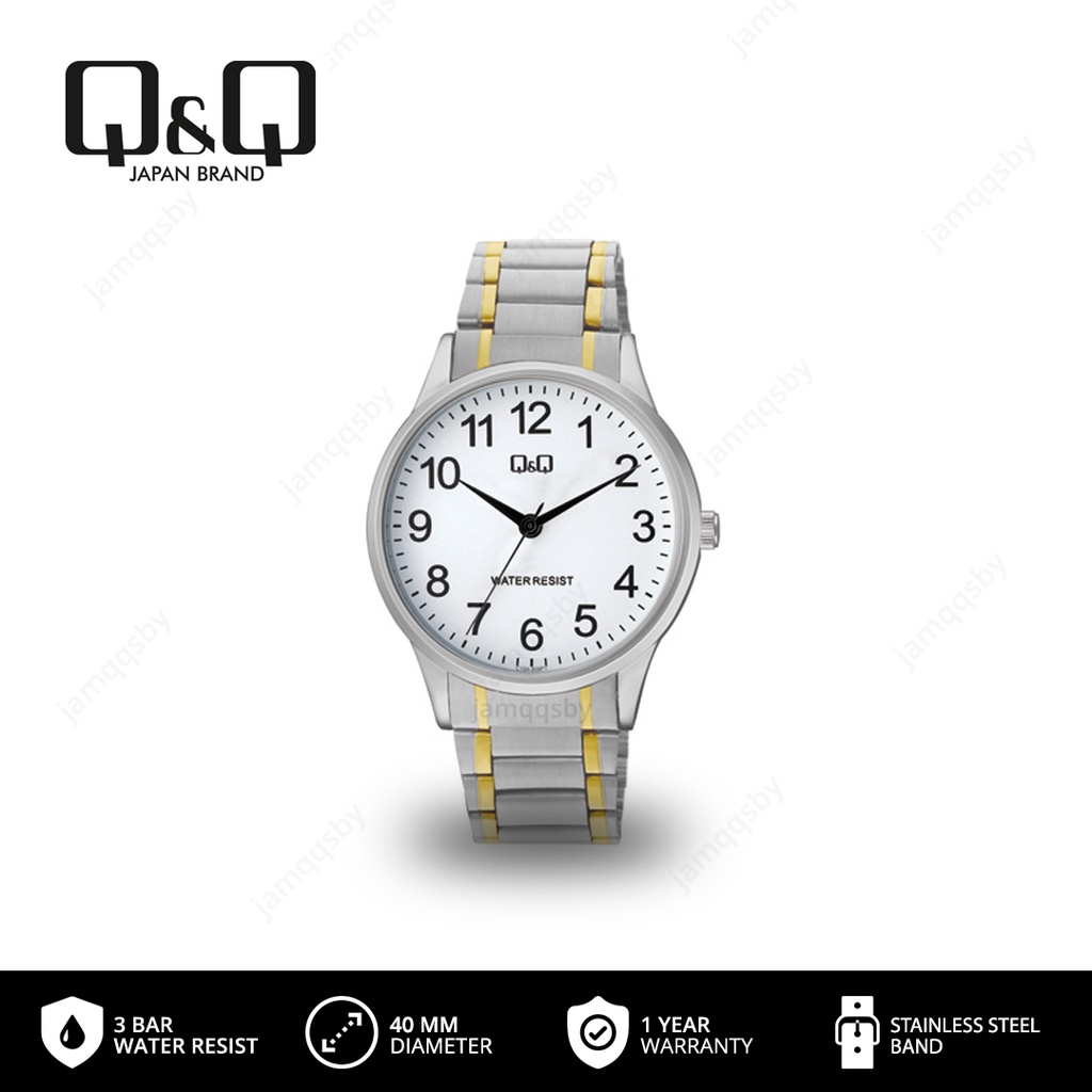 Jual Q&Q QnQ QQ Jam Tangan Arloji Pria Fashion Analog Stainless Steel Free Adjus - C10 C10A ...