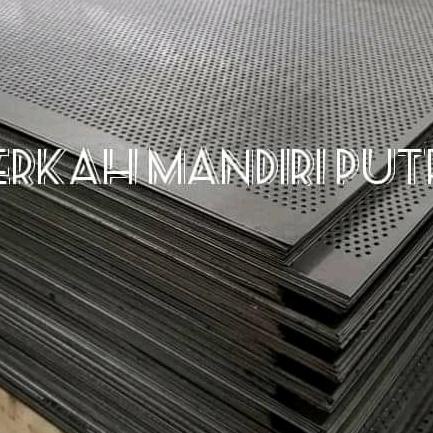 Jual plat lubang / perforated besi 0,8mm lubang 4mm dimensi 1 x 2 mtr ...