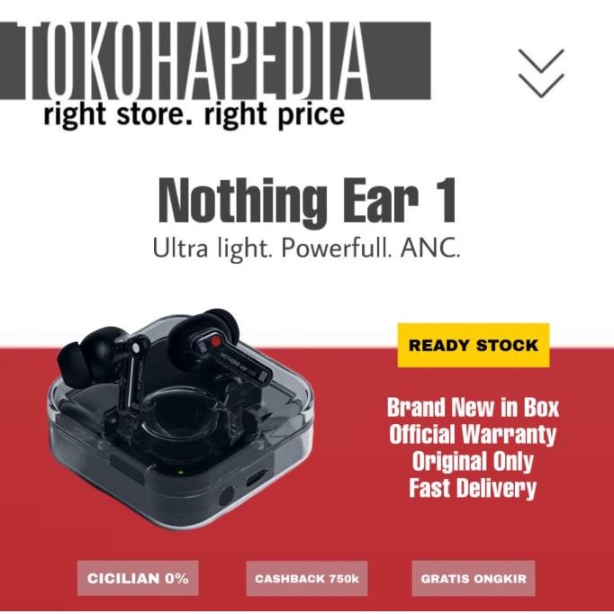 Jual Nothing Ear 1 TWS Nothing True Wireless ORIGINAL GARANSI RESMI ...