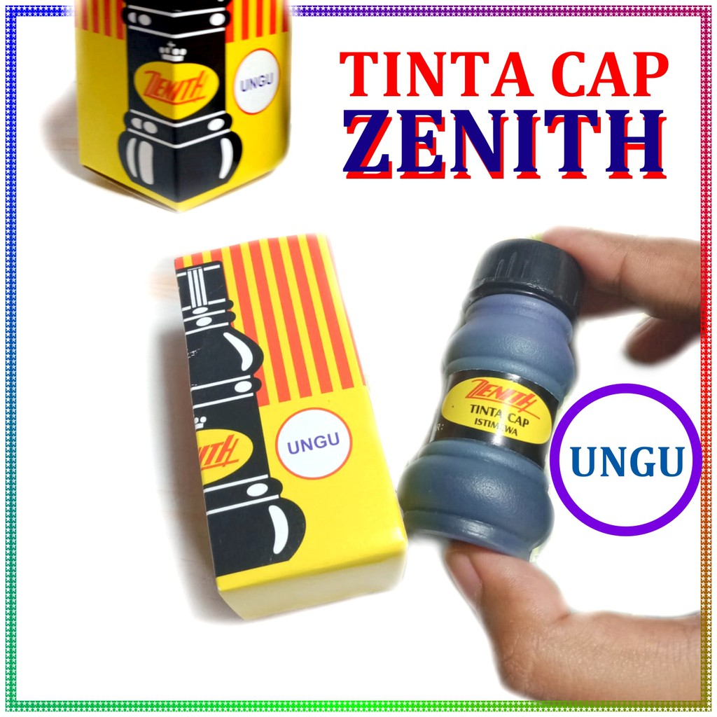 Jual Tinta stampel zenith stamping ink ungu isi ulang tinta cap ...