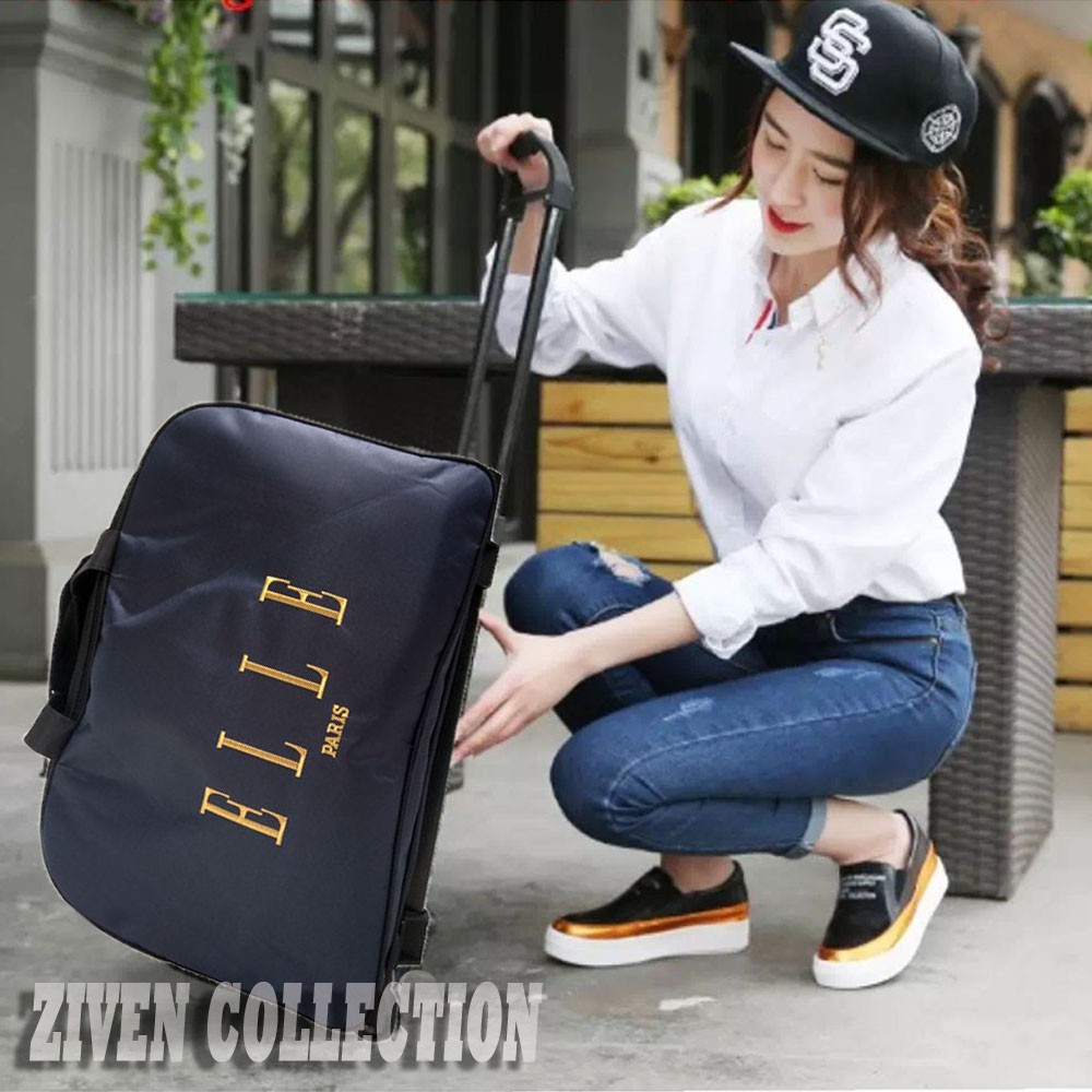 Jual Tas koper jumbo tas jumbo koper elle trolley Elle pakaian Travel ...