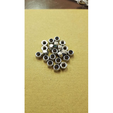 Jual nylon nut ss304 m5 baut 8 mur lock nut kunci 8 ss 304 A2-70 mur ss ...