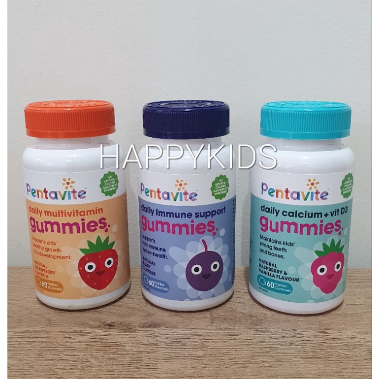 Jual Pentavite Kids Gummies Multivitamin Immune Support Calcium Vit D3 ...