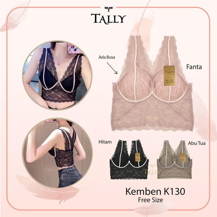 Jual BRA KEMBEN TALLY K130 - BRA KEMBEN RENDA TALLY - Hitam | Shopee ...