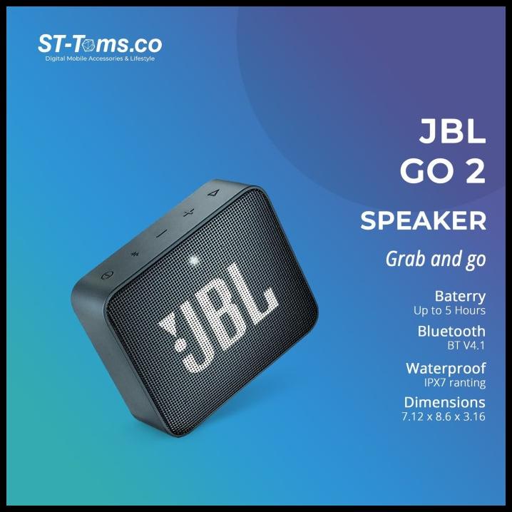 Jual Jbl Go 2 Portable Bluetooth Speaker - Navy | Shopee Indonesia