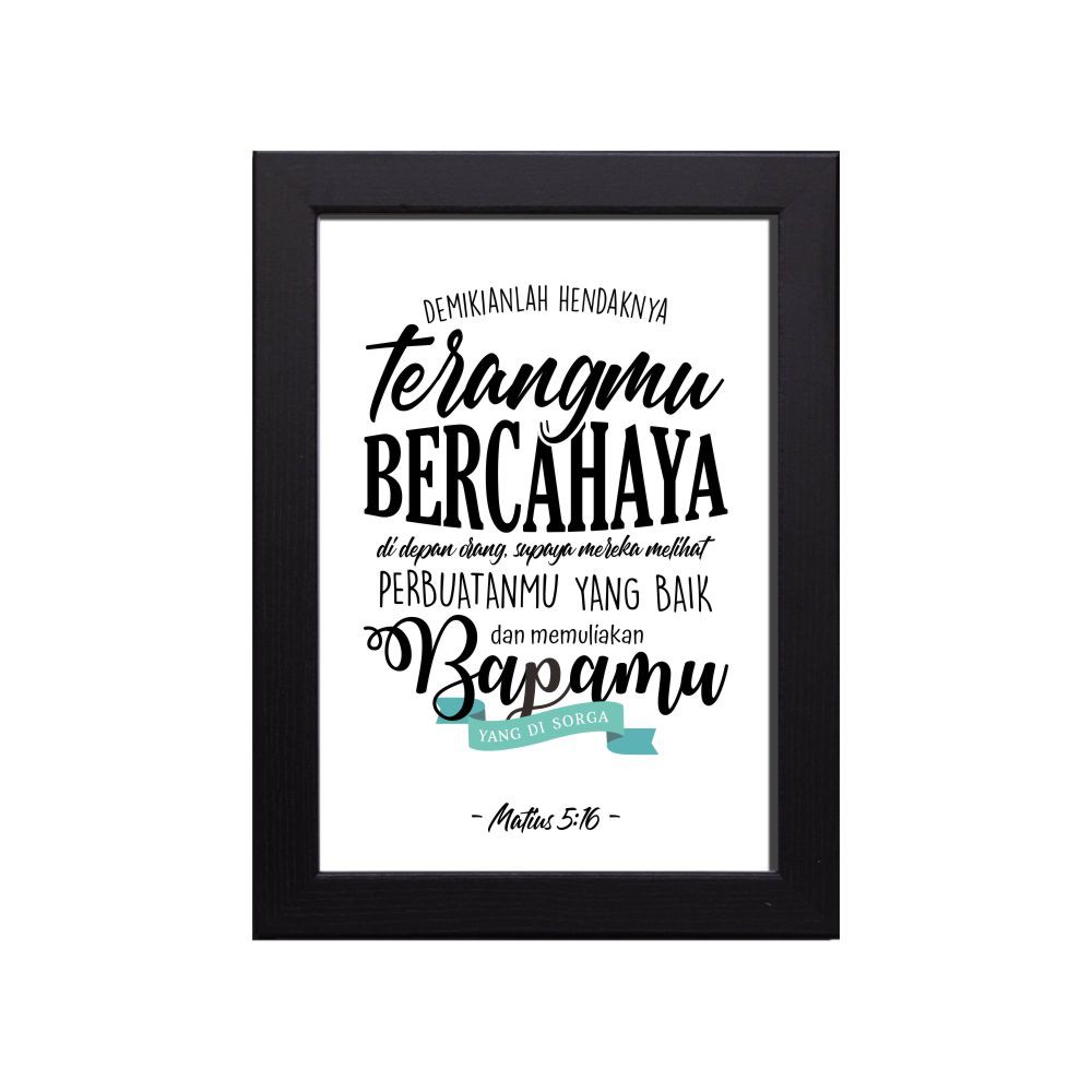 Jual Matius 5:16 Hiasan Dinding Pajangan Dekorasi Kristen Ayat Alkitab ...