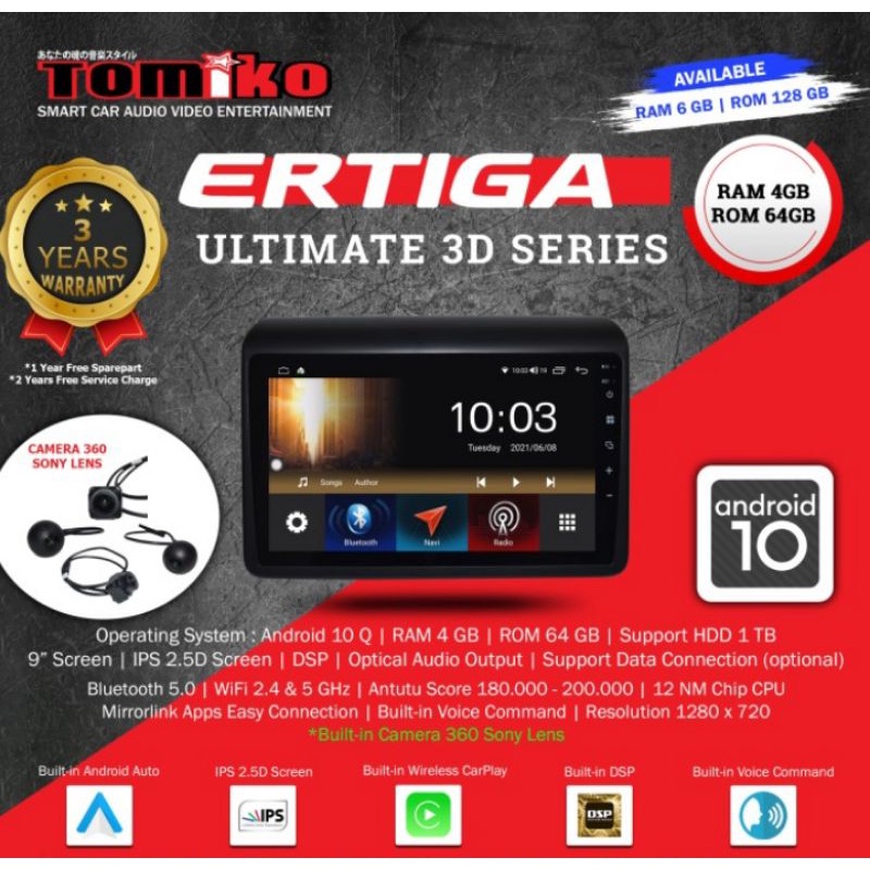 Jual Headunit Android Tomiko OEM Ultimate 3D Series 360 for Suzuki All New Ertiga XL7 RAM 4GB ...