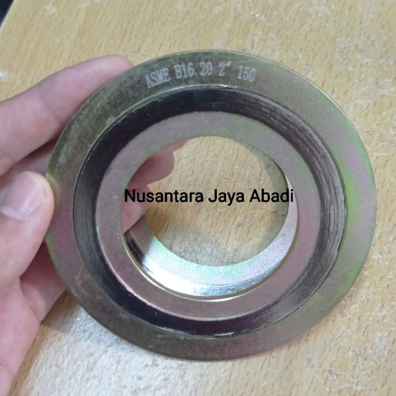 Jual SWG Spiral Wound Gasket Besi Carbon Steel Ansi 150 LB 2 " inchi DN ...