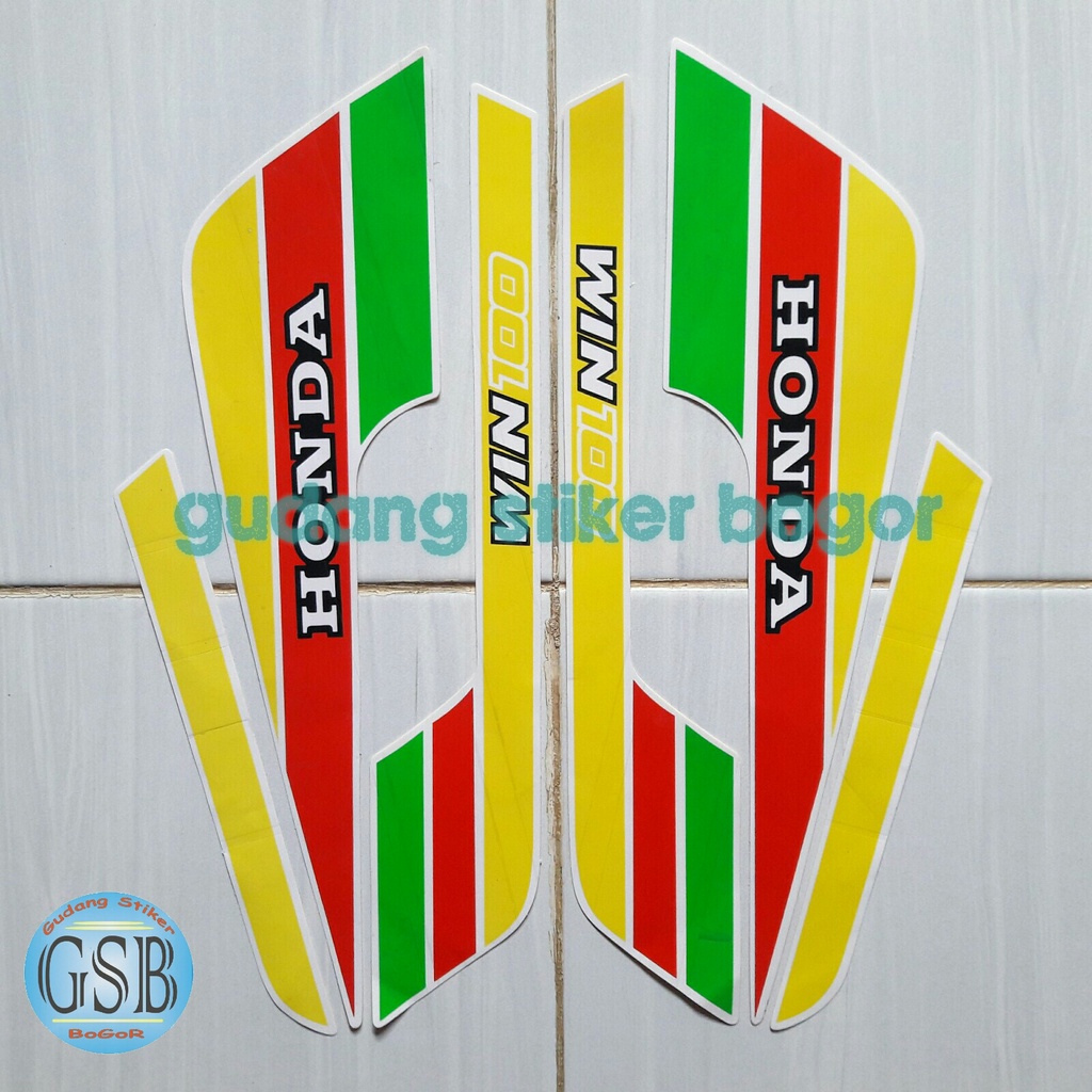 Jual Stiker Striping Motor honda Win 100 1991 Kuning-hijau | Shopee ...