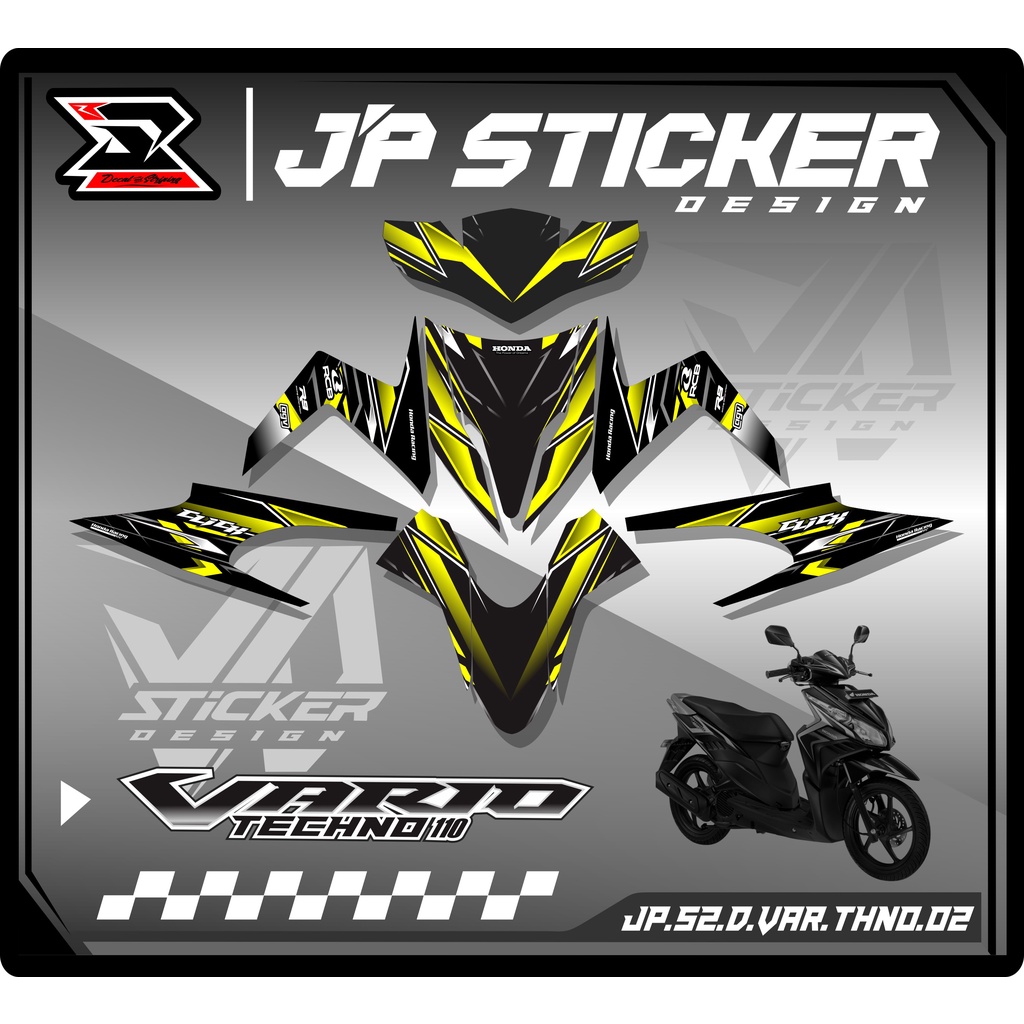 Jual VARIO STICKER DECAL FULL BODY VARIO TECHNO 110 - STICKER STRIPING ...