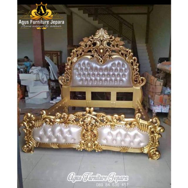Jual DIPAN RANJANG MEWAH FULL UKIR JATI GOLD (divan tempat tidur dewasa ...