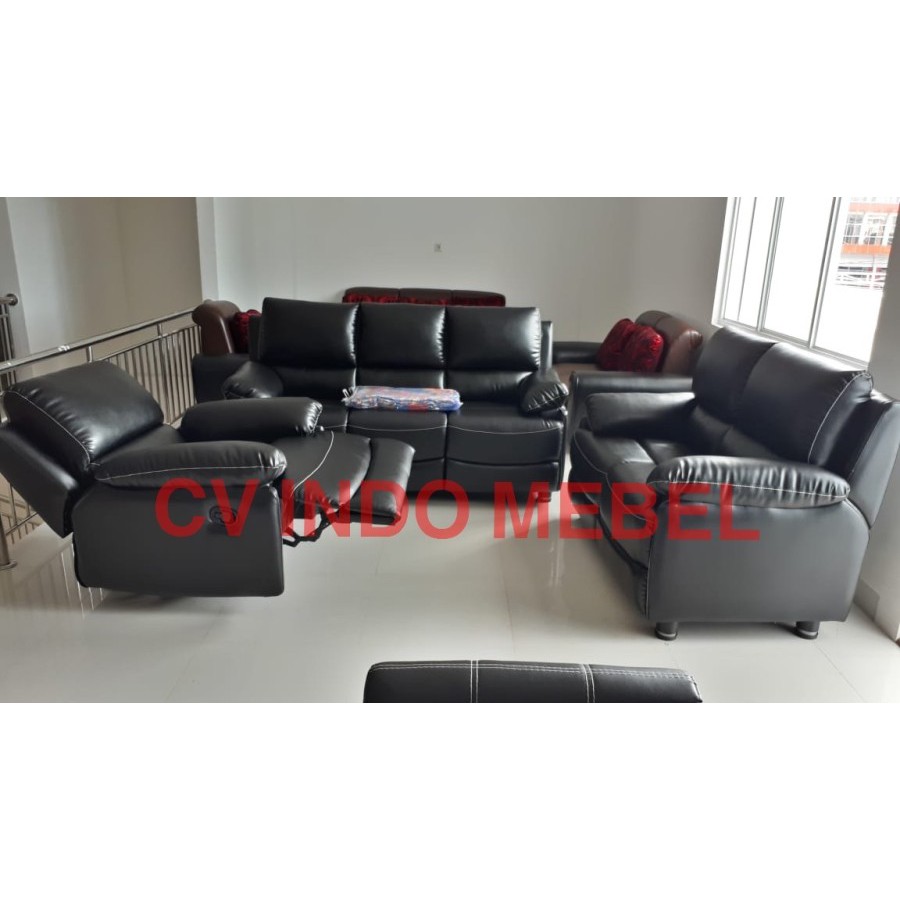 Jual Sofa recliner 321 kursi tamu dakron empuk ready stock makassar ...