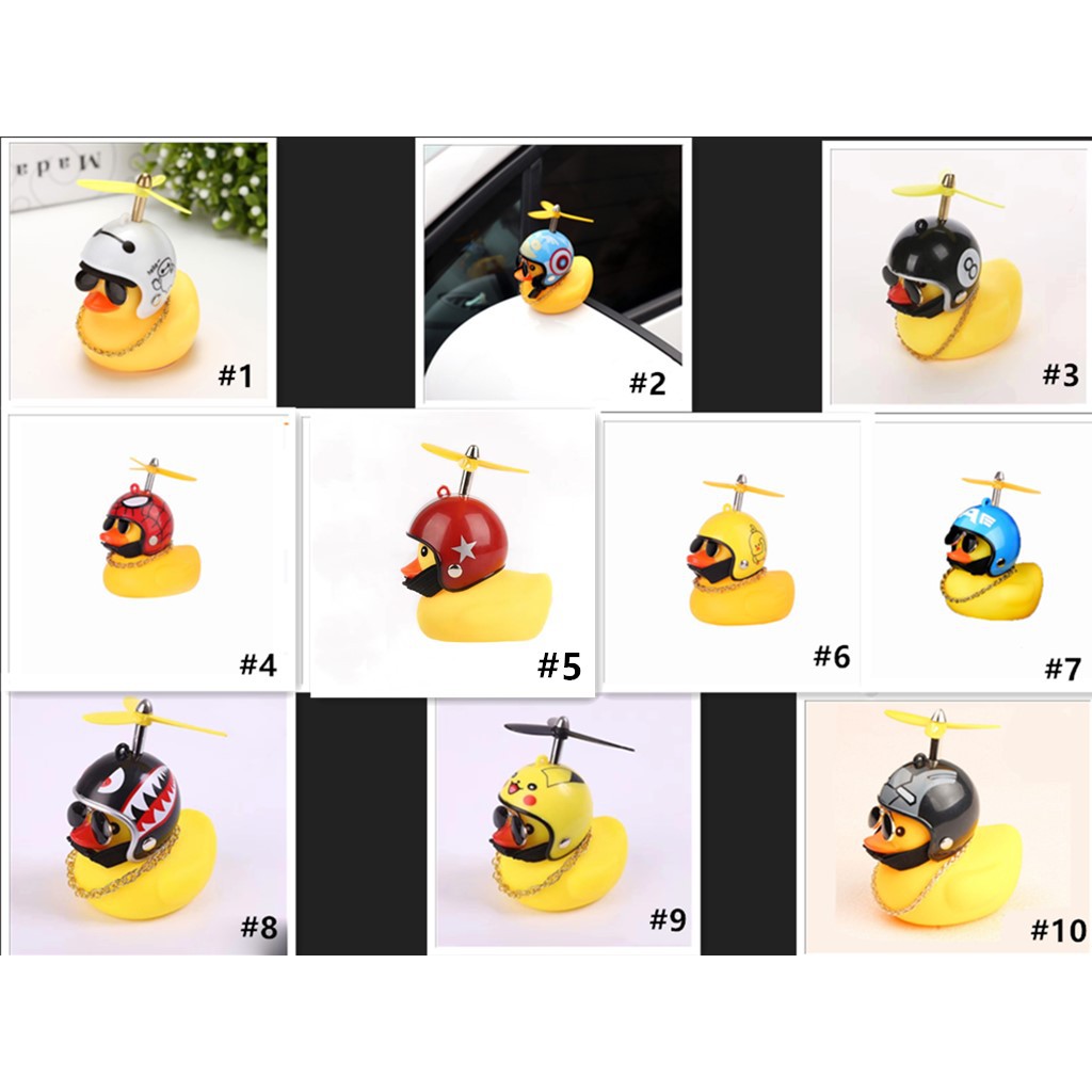 Jual Mainan bebek kuning helm baling LED untuk sepeda motor dasboard ...