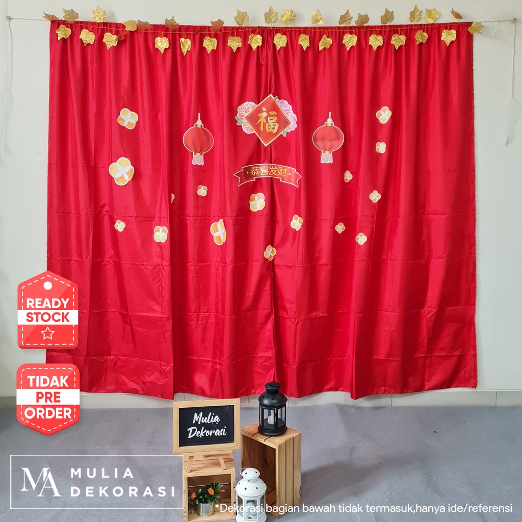 Jual Dekorasi DIY Imlek Premium CNY Chinese New Year Backdrop Acara ...