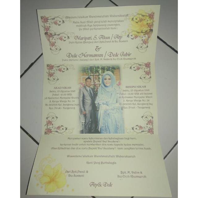 Jual ERBA 88110 undangan pernikahan / undangan murah / undangan khitan ...