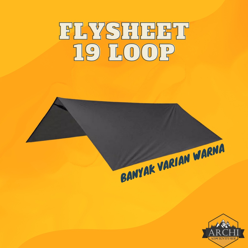 Jual FLYSHEET 3x4 m 19 loop / trap tent / tenda darurat / emergency ...