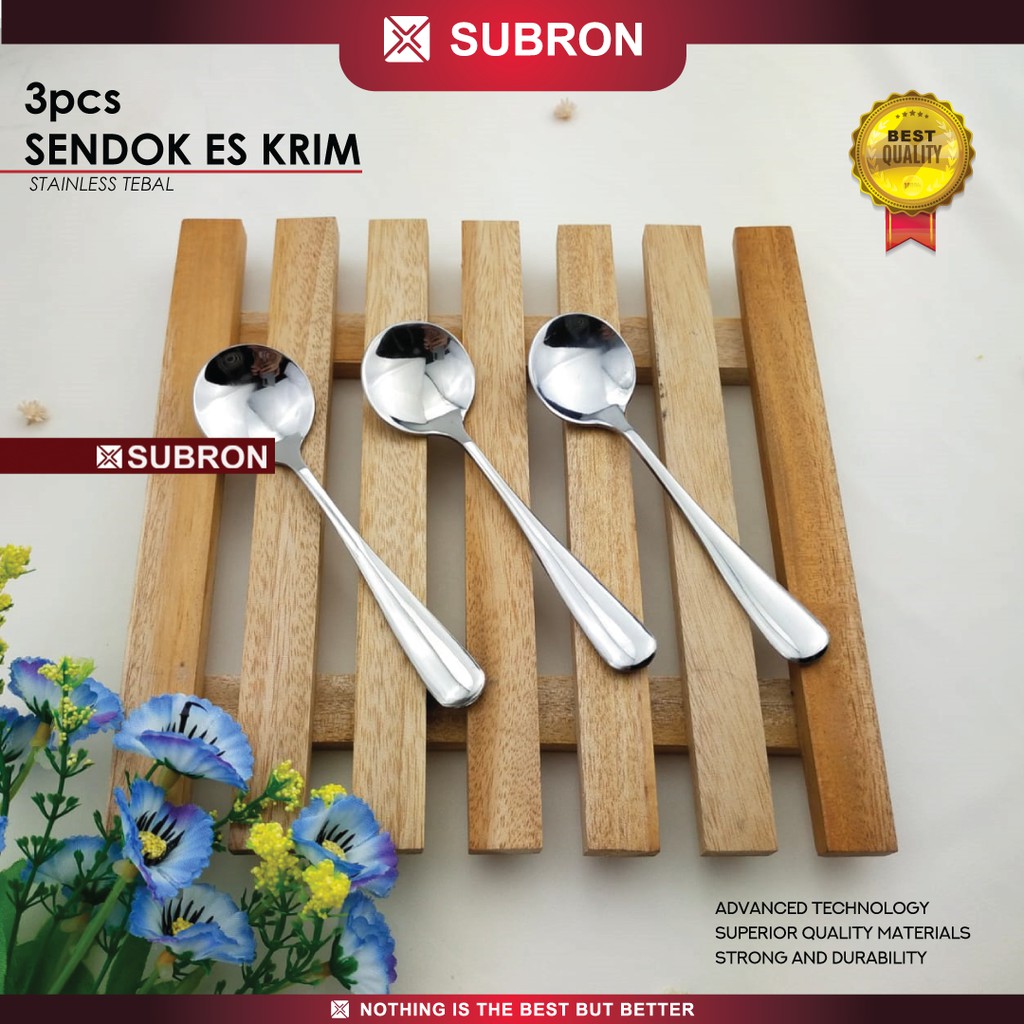 Jual SUBRON Sendok Sup Bulat Sendok Es Krim Ice Cream Sayur Tebal Soup ...