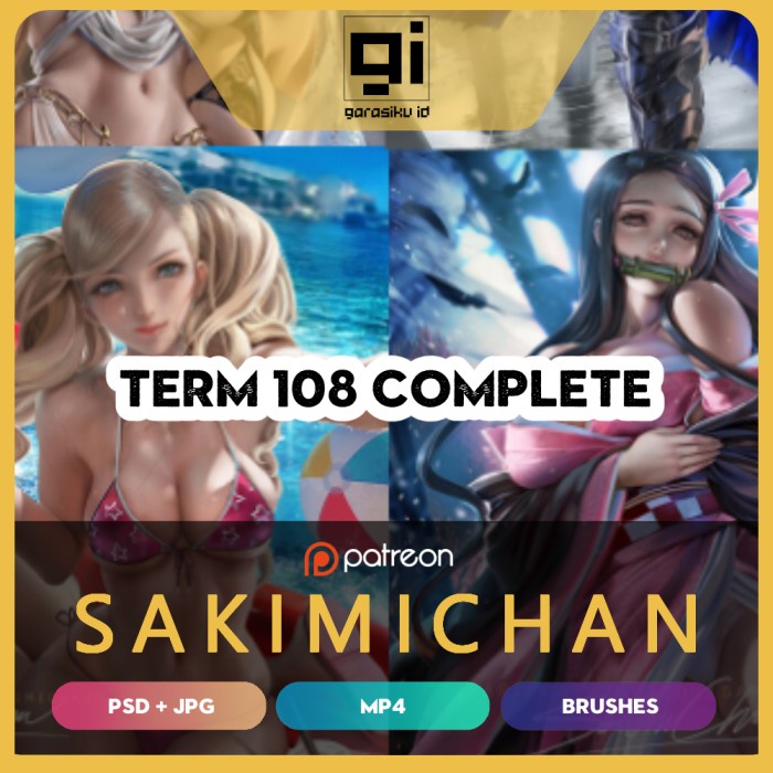 Jual SAKIMICHAN TERM 108 COMPLETE VIDEO + PSD + JPG+BRUSH | Shopee Indonesia