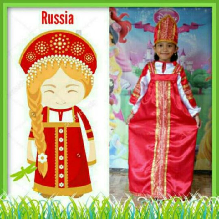 Jual Kostum Negara Rusia/Baju Tradisional/Kostum Karnaval | Shopee ...