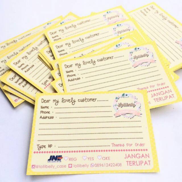 Jual Sticker Alamat Custom Ukuran / Sticker Label Pengiriman Olshop ...