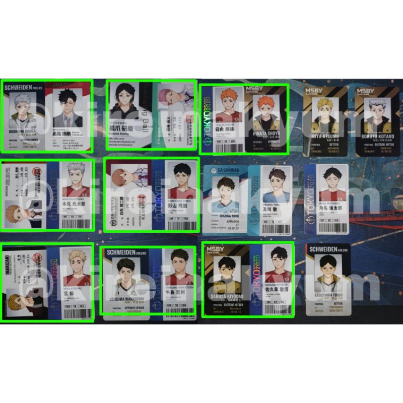 Jual Haikyuu HQ id card + pass photo by rimumu ri_mumu kageyama atsumu ...