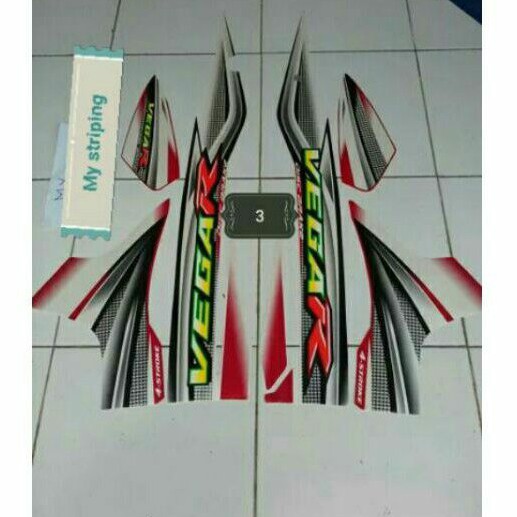 Jual stiker vega r 2005 merah putih | Shopee Indonesia
