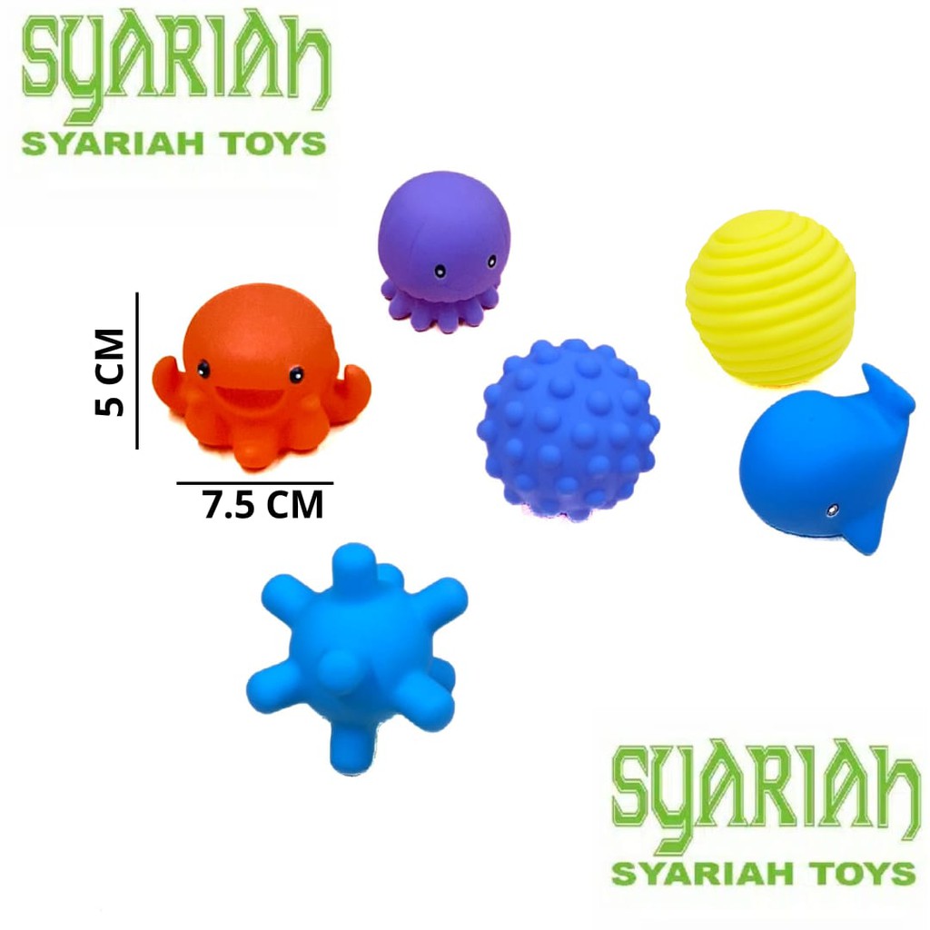 Jual SYARIAH TOYS MAINAN ANAK SNI ISI 6 KARET VINYL SERI BINATANG LAUT ...