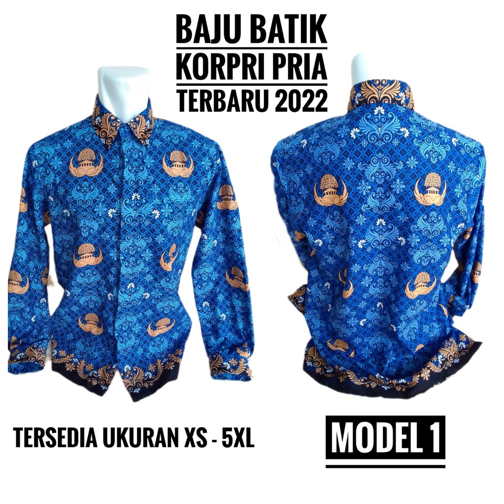 Jual Seragam Batik KORPRI 2022 Pria Premium Terbaru 2022 baju korpri cowok | Shopee Indonesia