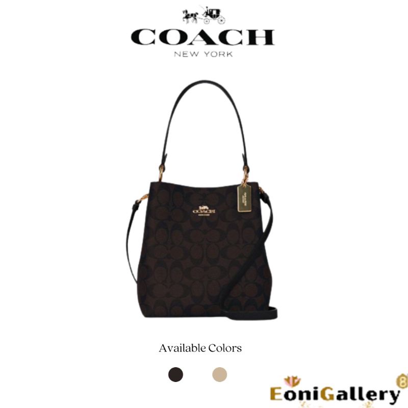 Jual COACH SMALL TOWN BUCKET BAG IN SIGNATURE CANVAS (2312) | Shopee ...