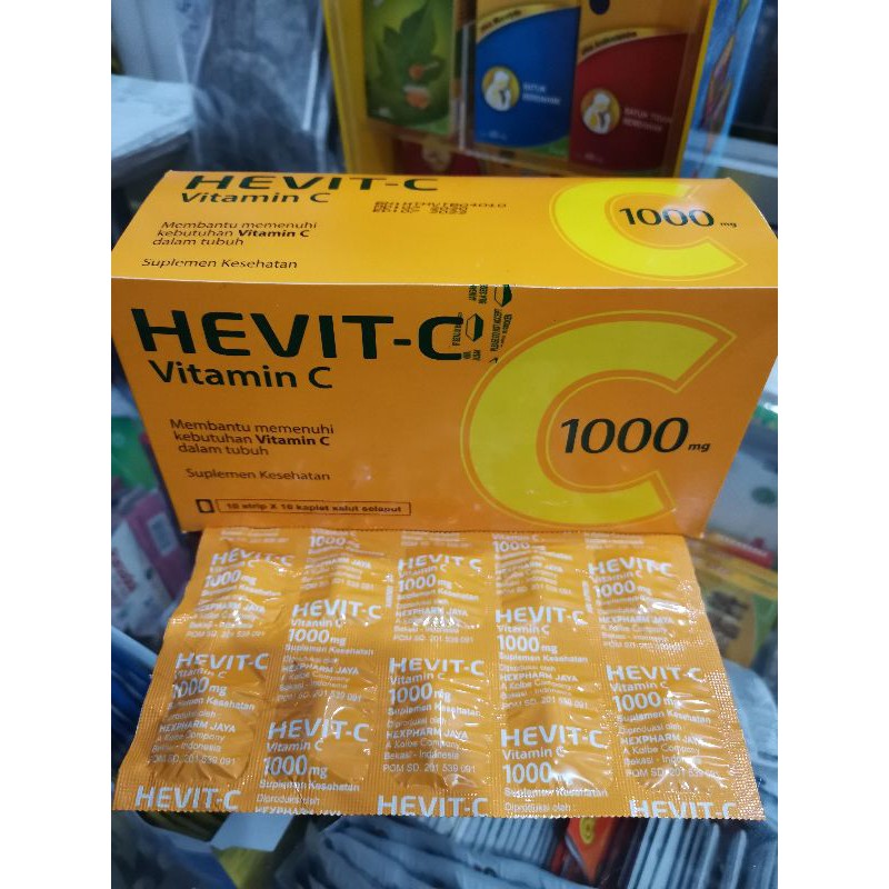 Jual HEVIT C 1000 MG PER LEMBAR (ISI 10 KAPLET) | Shopee Indonesia