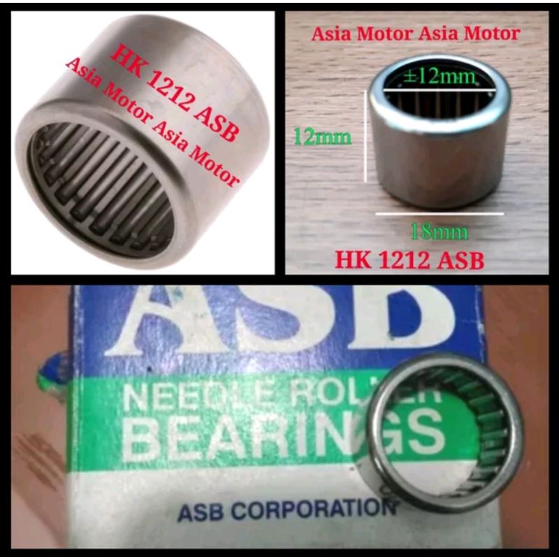 Jual Bearing Roces Needle HK1212 ASB Ukuran 12x18x12 mm Laker Bering ...