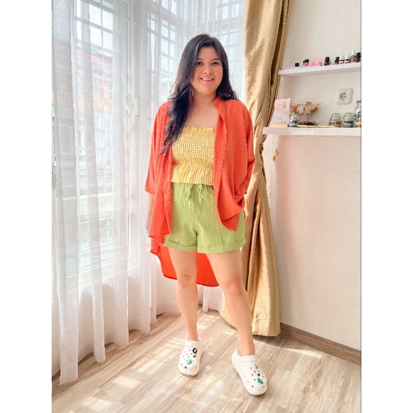 Jual Gyllian Size M (Ld 150cm)HANYA Outer SAJA. Plussize Jumbosize ...