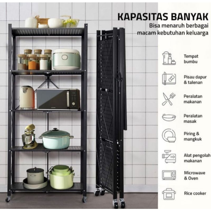 Jual rak besi serbaguna 5 susun | Shopee Indonesia