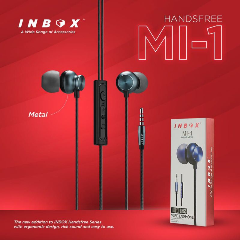 Jual Cable Earphone Inbox MI-1 - Dilengkapi Dengan Tombol Volume ...
