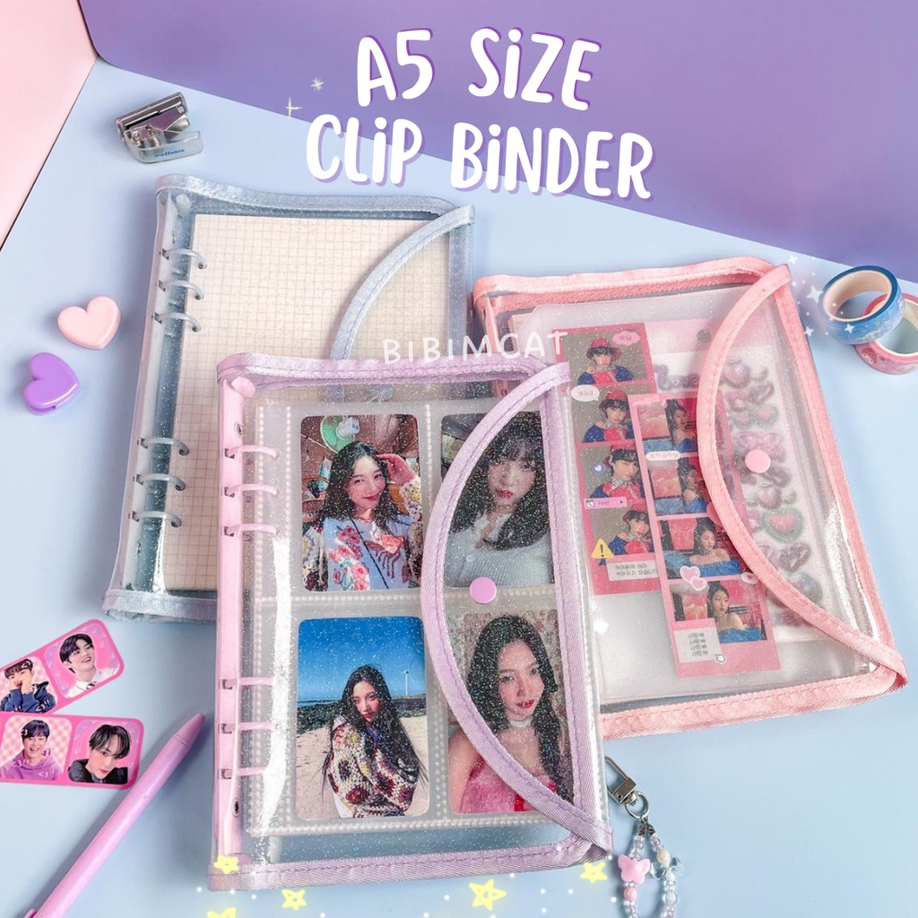 Jual (A5 Size) Binder Clip Photocard / PC Foto Album Glitter Buku ...