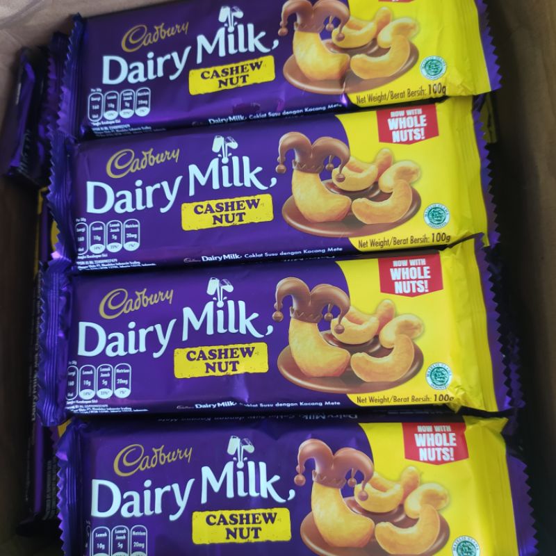 Jual Coklat Cadbury Dairymilk Cashew nut 100gram | Shopee Indonesia