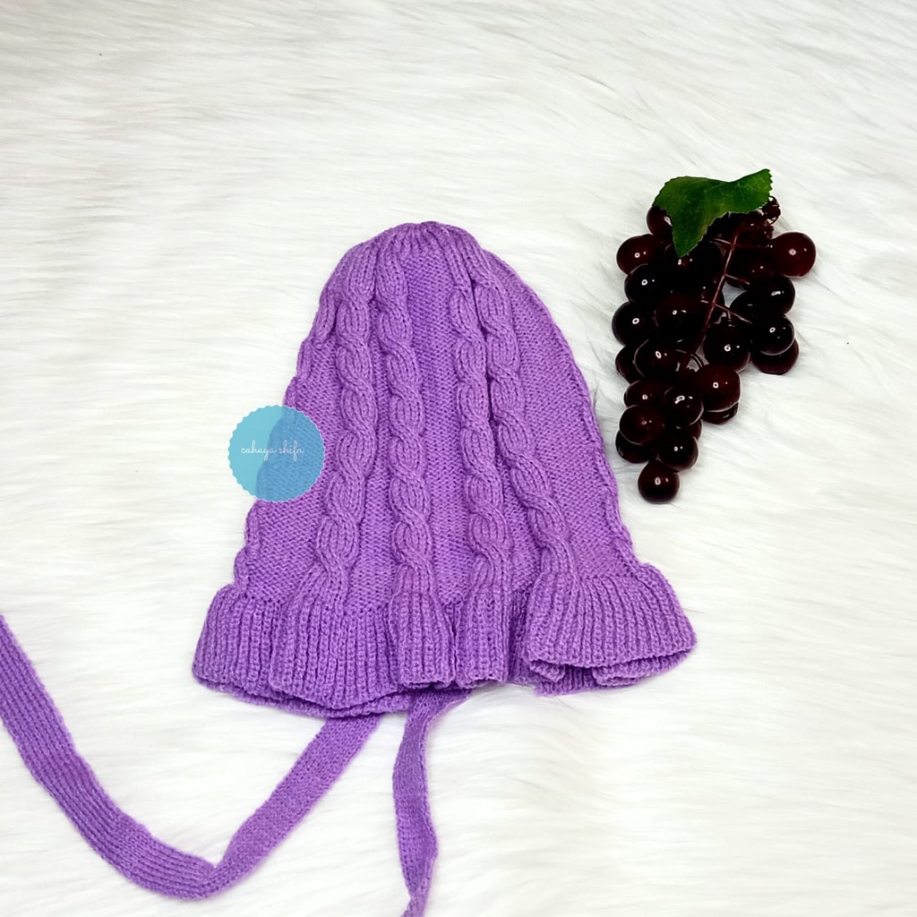Jual KUPLUK BONET RUFFLE/ Topi Bonet Bayi Rajut Anak Bahan Premium ...