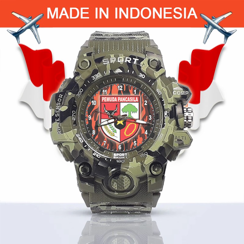 Jual {Istimewa} Jam Tangan Pemuda Pancasila (PP) Loreng Orens - Water ...
